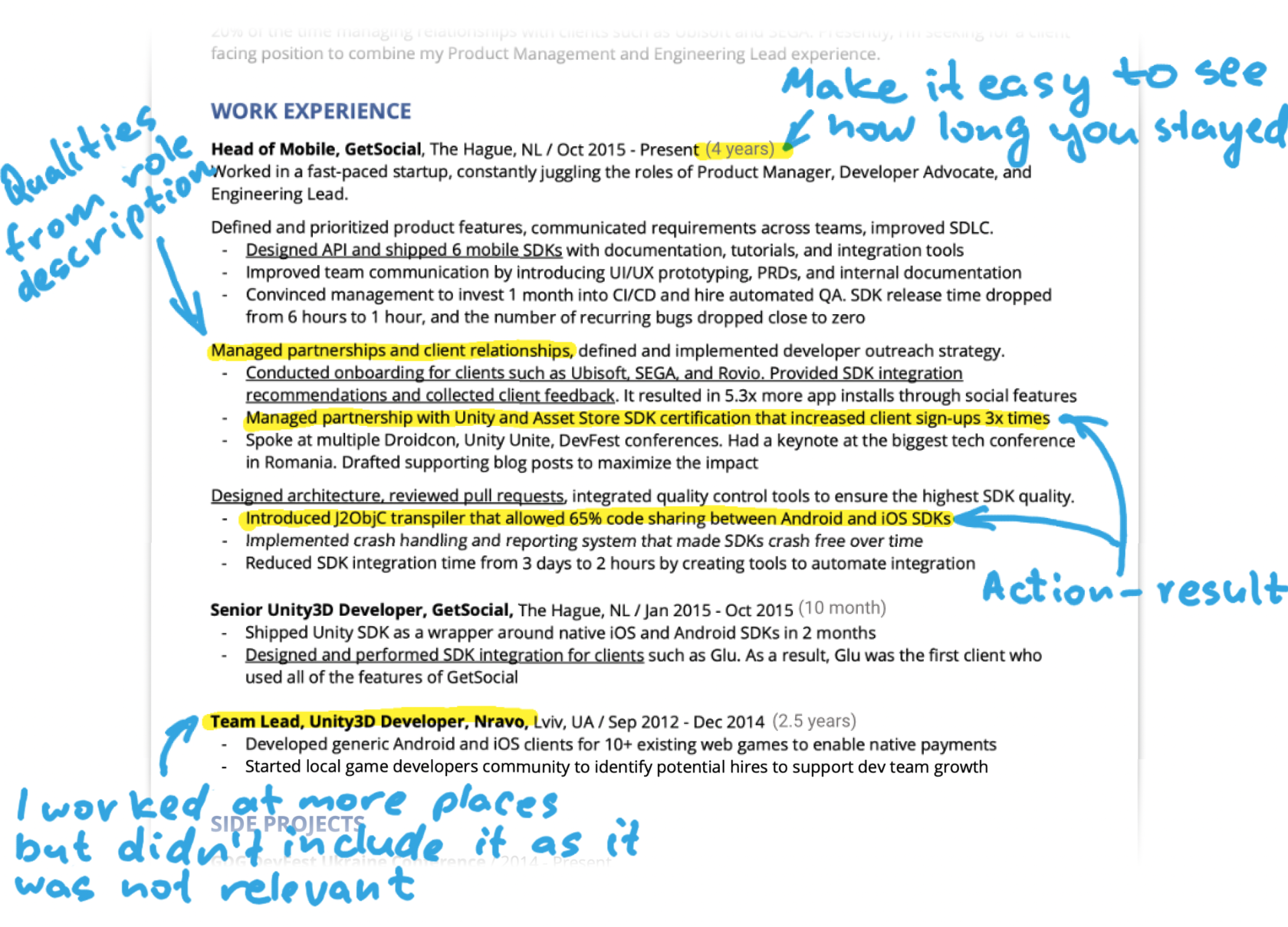 CV and online profile | Work for FANG